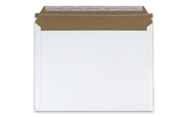 9 1/2 x 12 1/2 Board Mailers with Peel & Stick, 14pt. White Paperboard ...