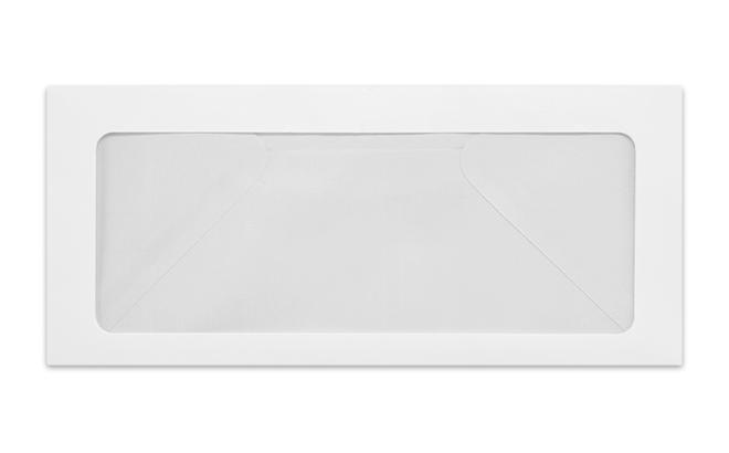 #10 Full View Window Envelopes, 28lb. Bright White, Window Size: 3 x 8 ...