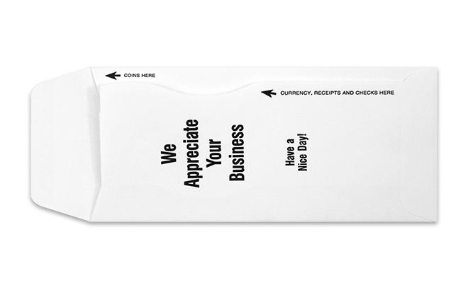 Small Drive-Up Envelopes with No Gum with Standard Printed Back, 24lb ...