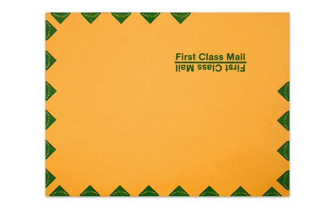 9 x 12 Booklet Envelopes with First Class Mail, 28lb. Brown ...