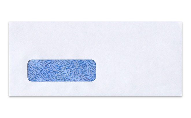 #9 Custom Window Envelopes with Blue Tint, 24lb. Bright White, Window ...