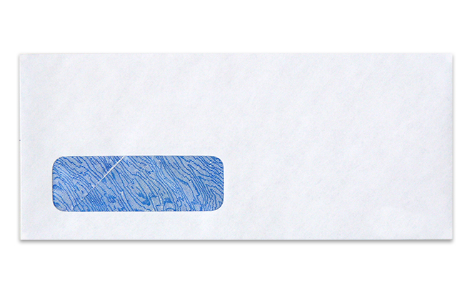 #9 Custom Window Envelopes with Blue Tint, 24lb. Bright White, Window ...