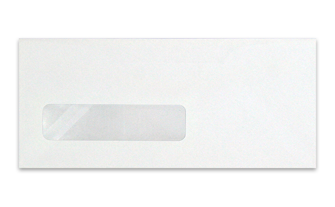 #10 Custom Window Envelopes, 24lb. Bright White, Window Size: 1 1/8 x 4 ...