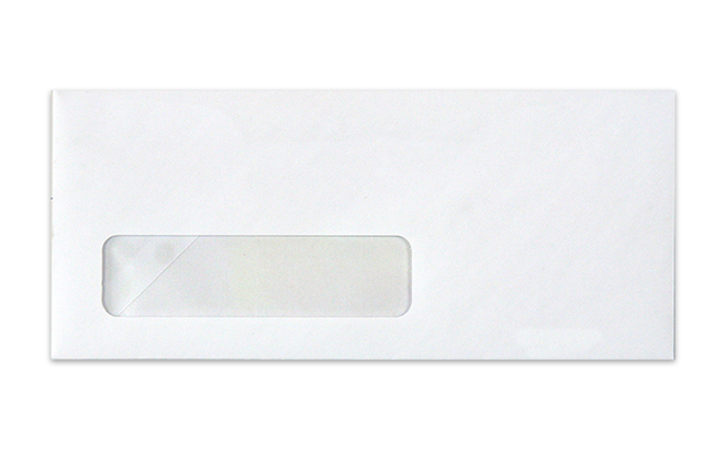 #10 Custom Window Envelopes, 24lb. Bright White, Window Size: 1 1/4 x 4 ...