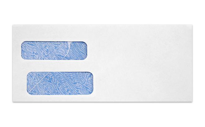 #10 Double Window Envelopes with Blue Tint, 24lb. Bright White, Top ...