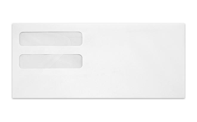 #9 Double Window Envelopes, 24lb. Bright White, Top Window Size: 3/4 x ...