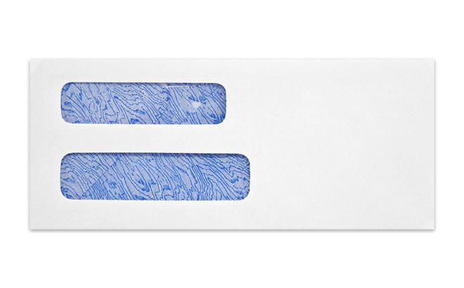 #8 5/8 Double Window Envelopes with Blue Tint, 24lb. Bright White, Top ...