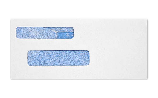 #9 Double Window Envelopes with Blue Tint, 24lb. Bright White, Top ...