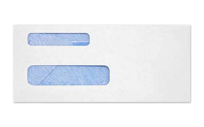 #9 Double Window Envelopes with Blue Tint, 24lb. Bright White, Top ...